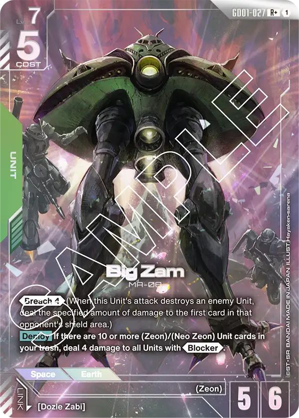 Big Zam (GD01-027) R+ – TCG Canucks